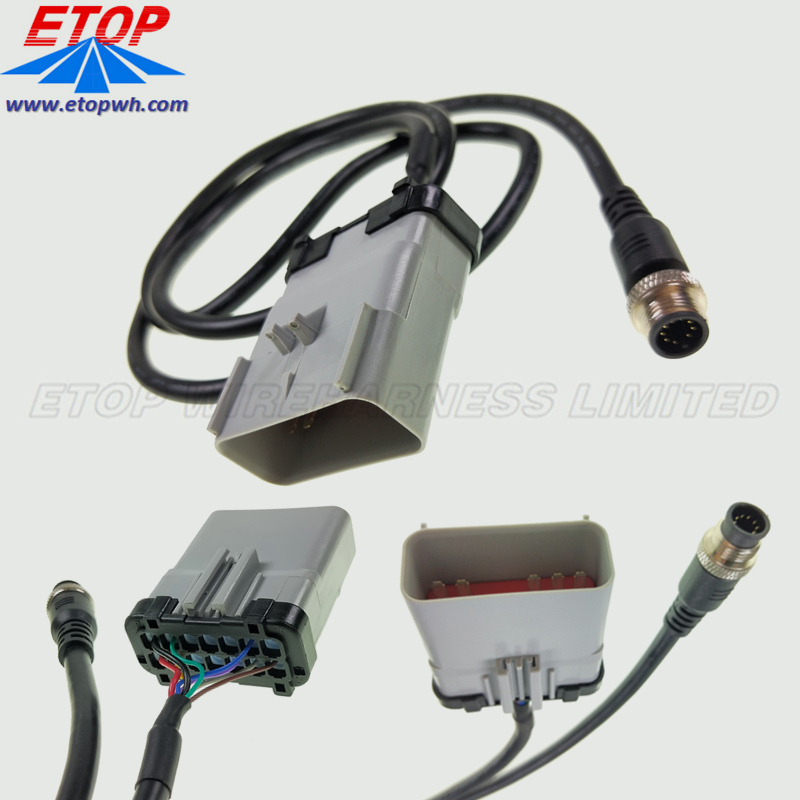 Custom M12 Connector To Apex 2.8mm Connector Cable Overmolding | Etop